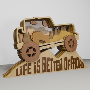 Multilayer off Road Vehicle SVG, Monster Truck Svg, Monster Car Scene ...