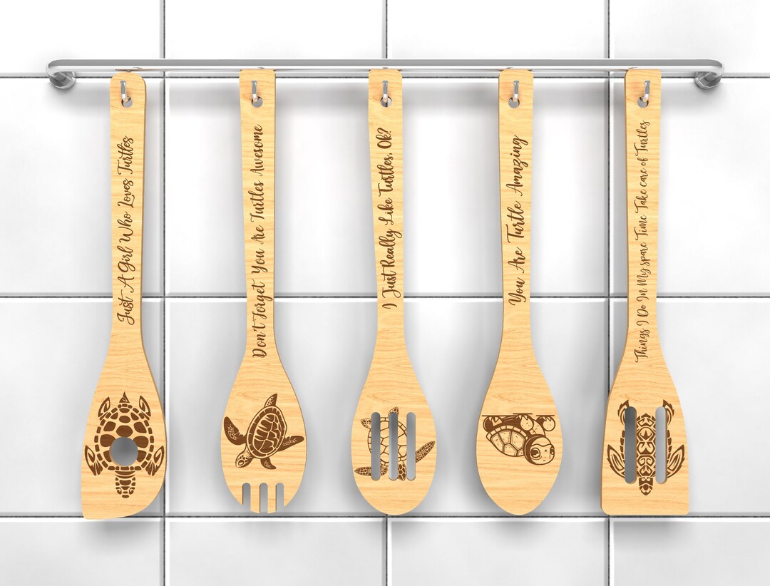 Sea Turtle Wooden Spoons Svg,turtle Lovers Svg,kitchen Gift Svg, Spoon ...