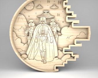 Laser Cut Files 8 Layer Art Piece for Glowforge Multi-layer - Etsy