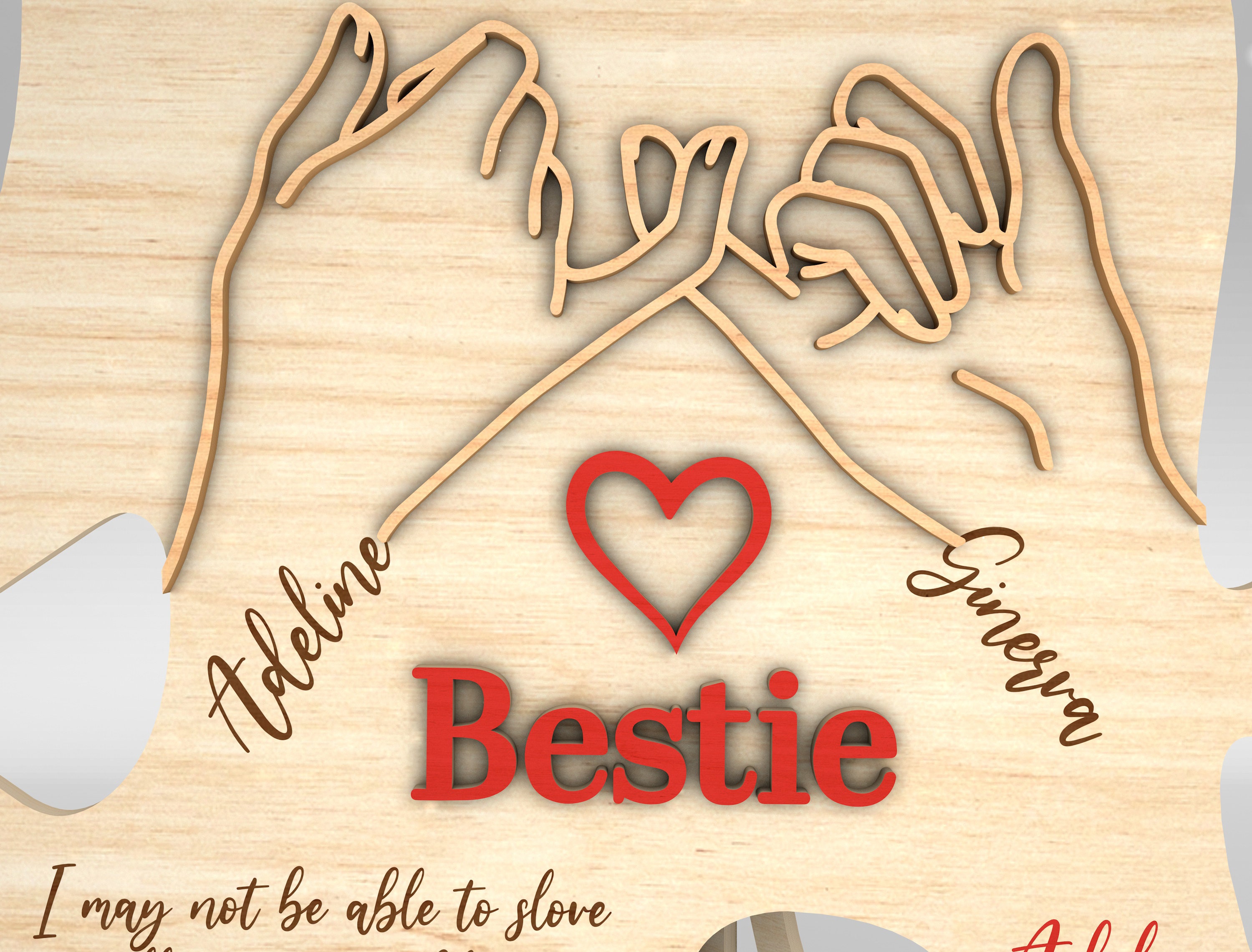 Personalized Bestie Hands Puzzle Sign Svg,gift for Bestie,best Friend ...
