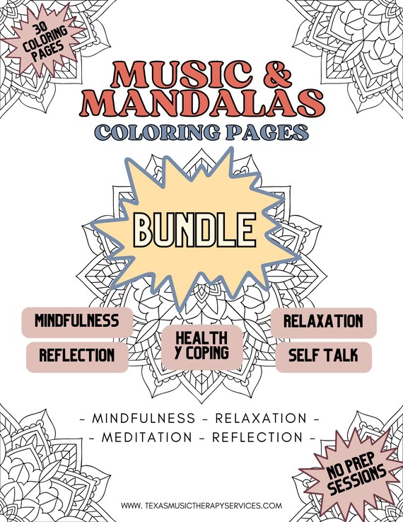 Bundle: Mandala Coloring Sheets - Etsy