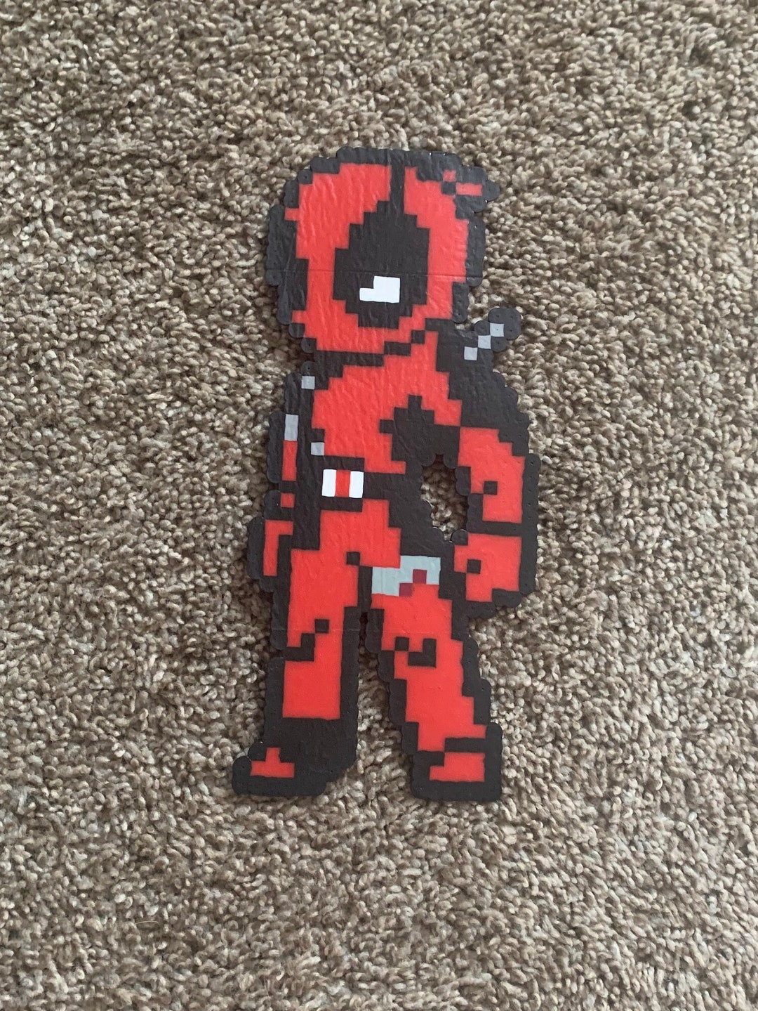 Dead Pool Marvel Perler Bead Art - Etsy