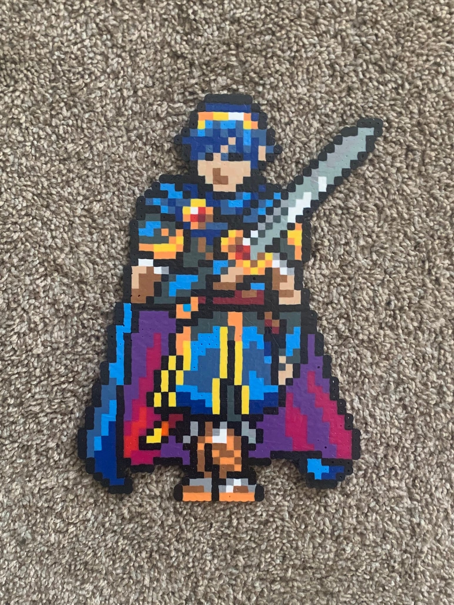 Marth Fire Emblem Perler Bead Art - Etsy