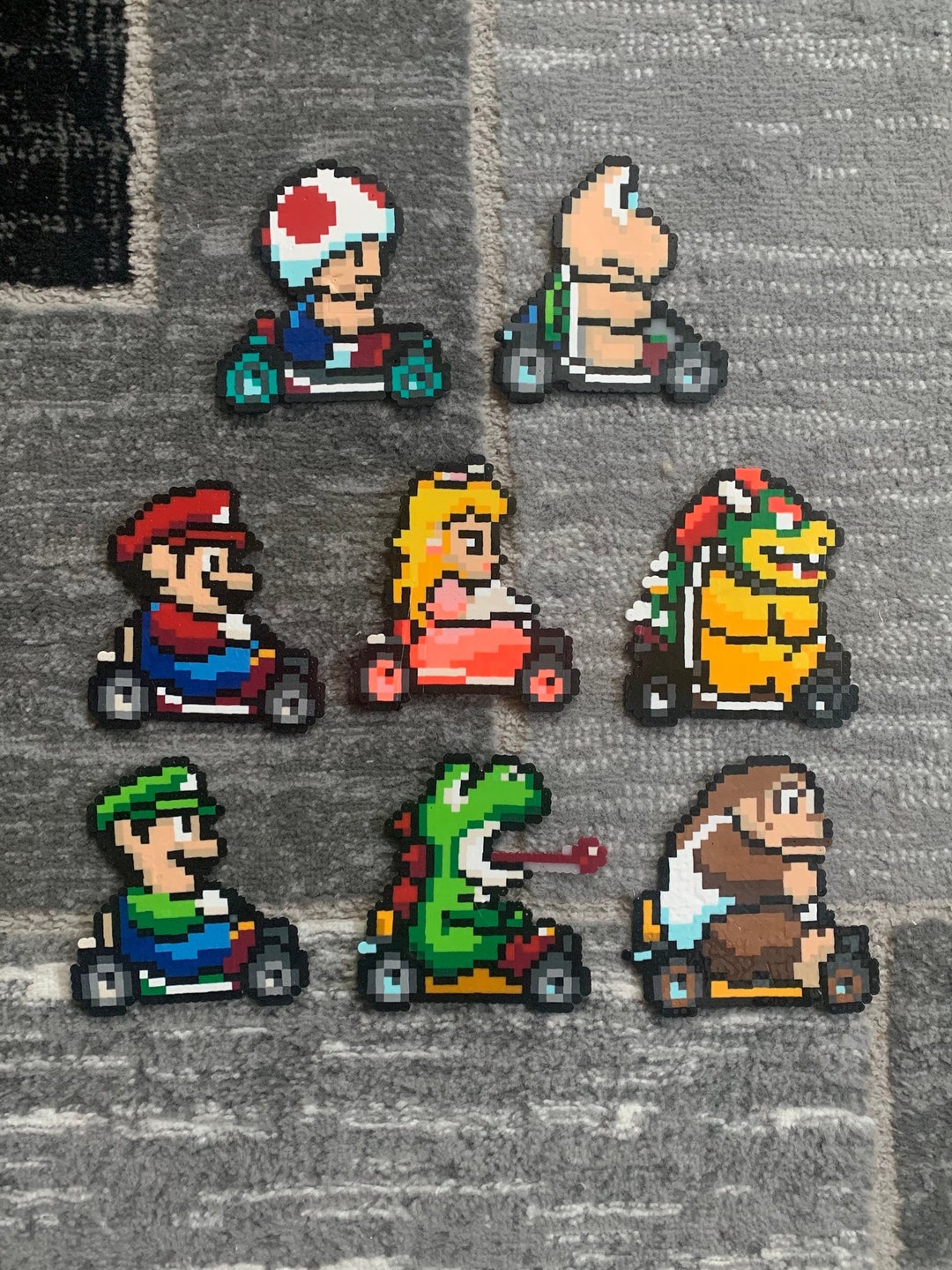 Super Mario Kart Perler Bead Art - Etsy
