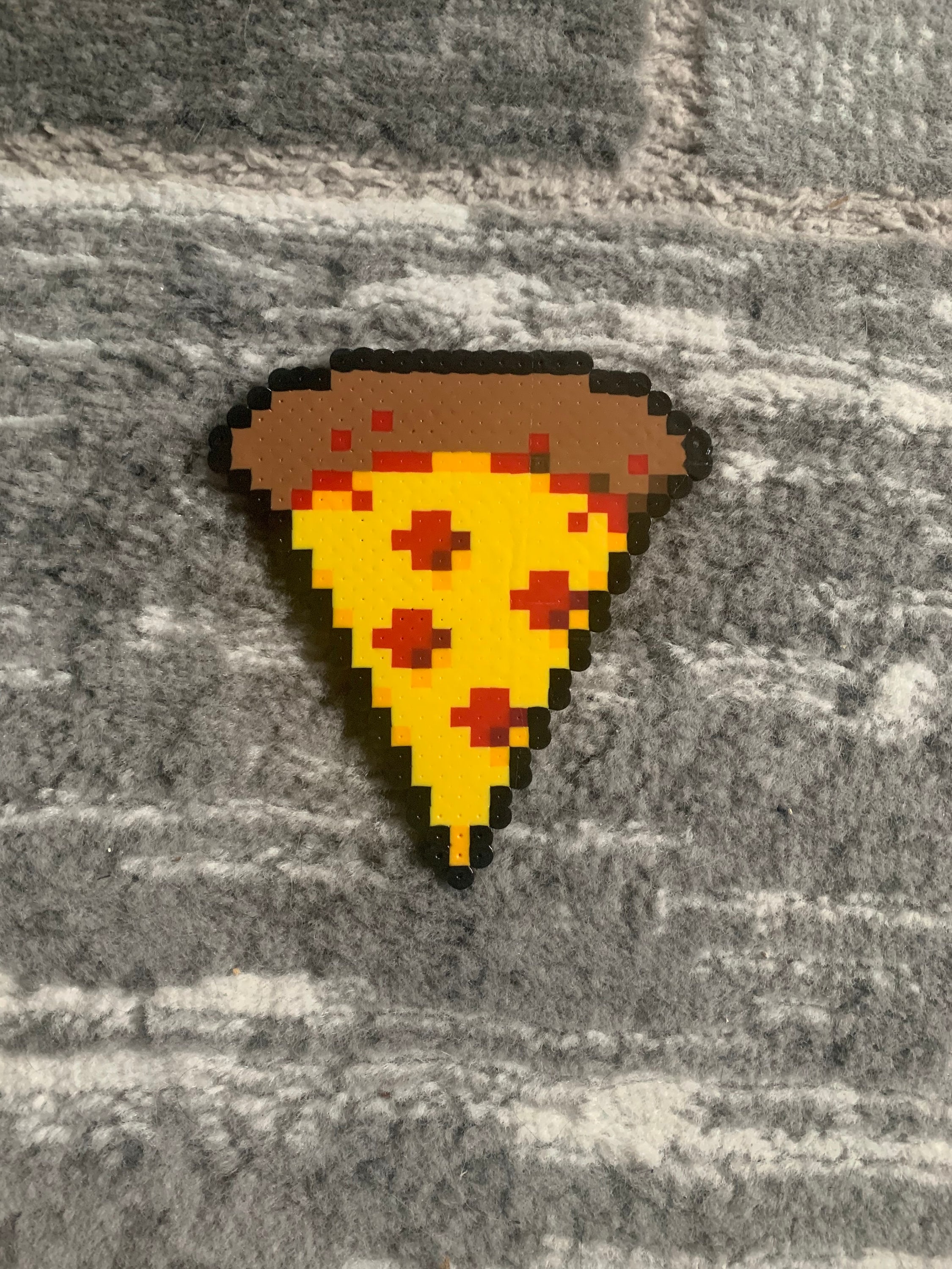 Pizza Perler Bead Art ( Pepperoni Slice ) - Etsy UK