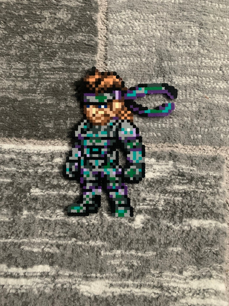 Solid Snake Metal Gear Perler Bead Art - Etsy