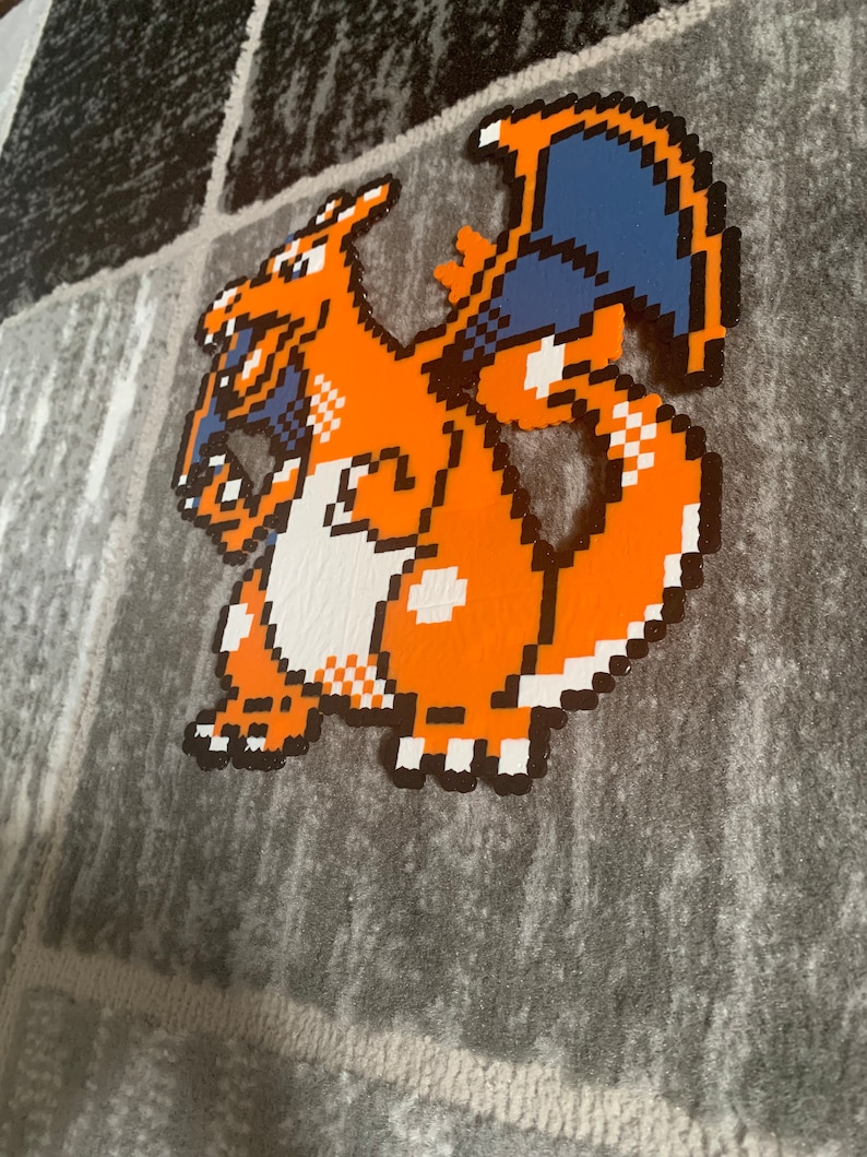 Pokémon Charizard Pixel Perler Bead Art - Etsy