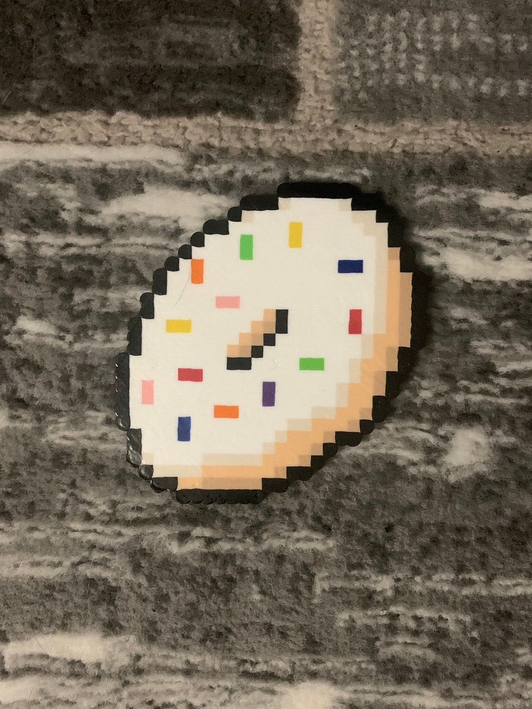 Vanilla Donut With Sprinkles Perler Bead Art - Etsy