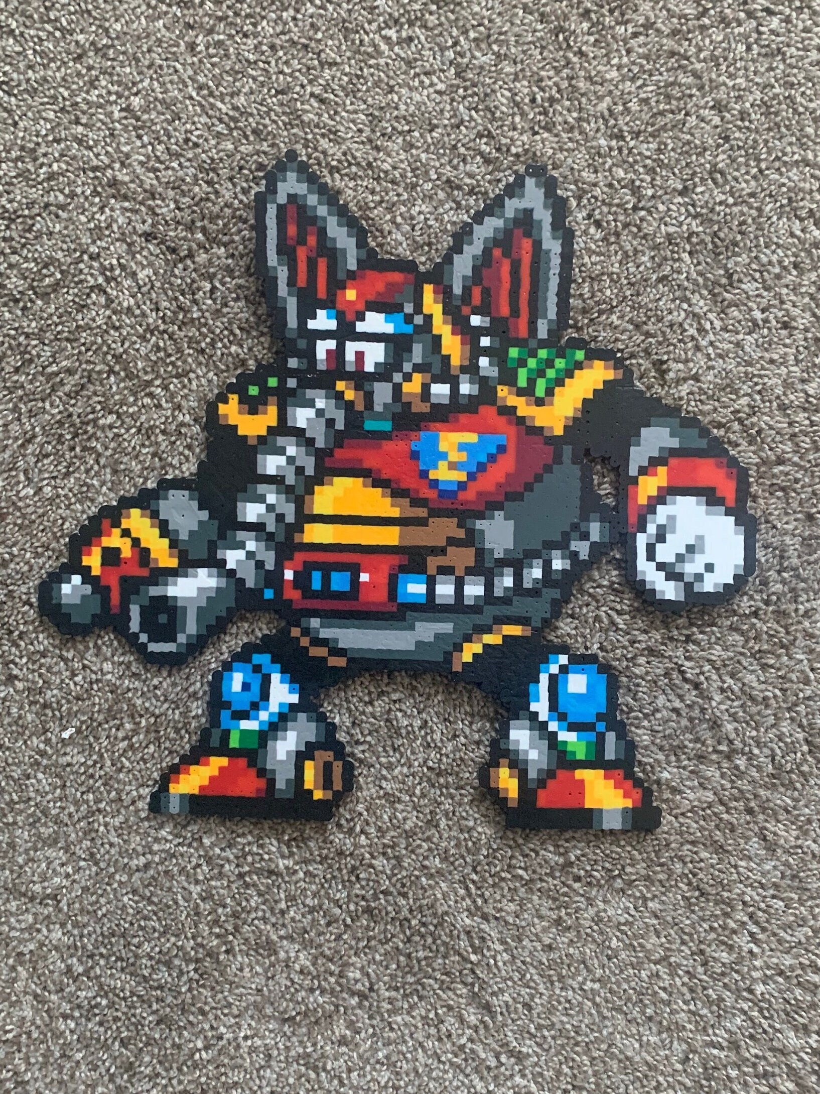 Flame Mammoth Mega Man X Perler Bead Art - Etsy Flame Mammoth Mega Man X Perler Bead Art - Etsy