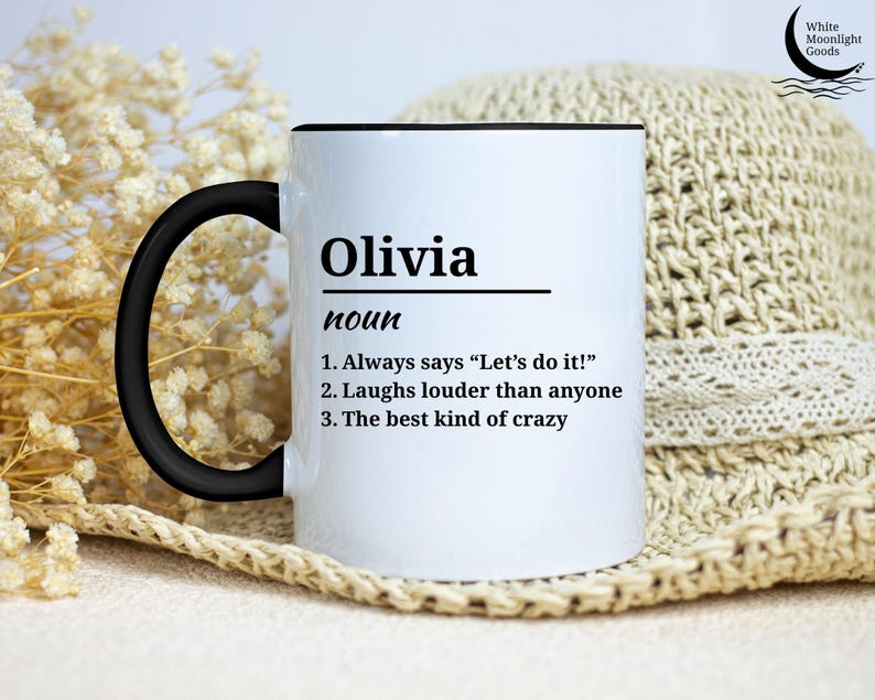 Personalized Name Definition Mug: Laser Engraved Ceramic Gift - Etsy