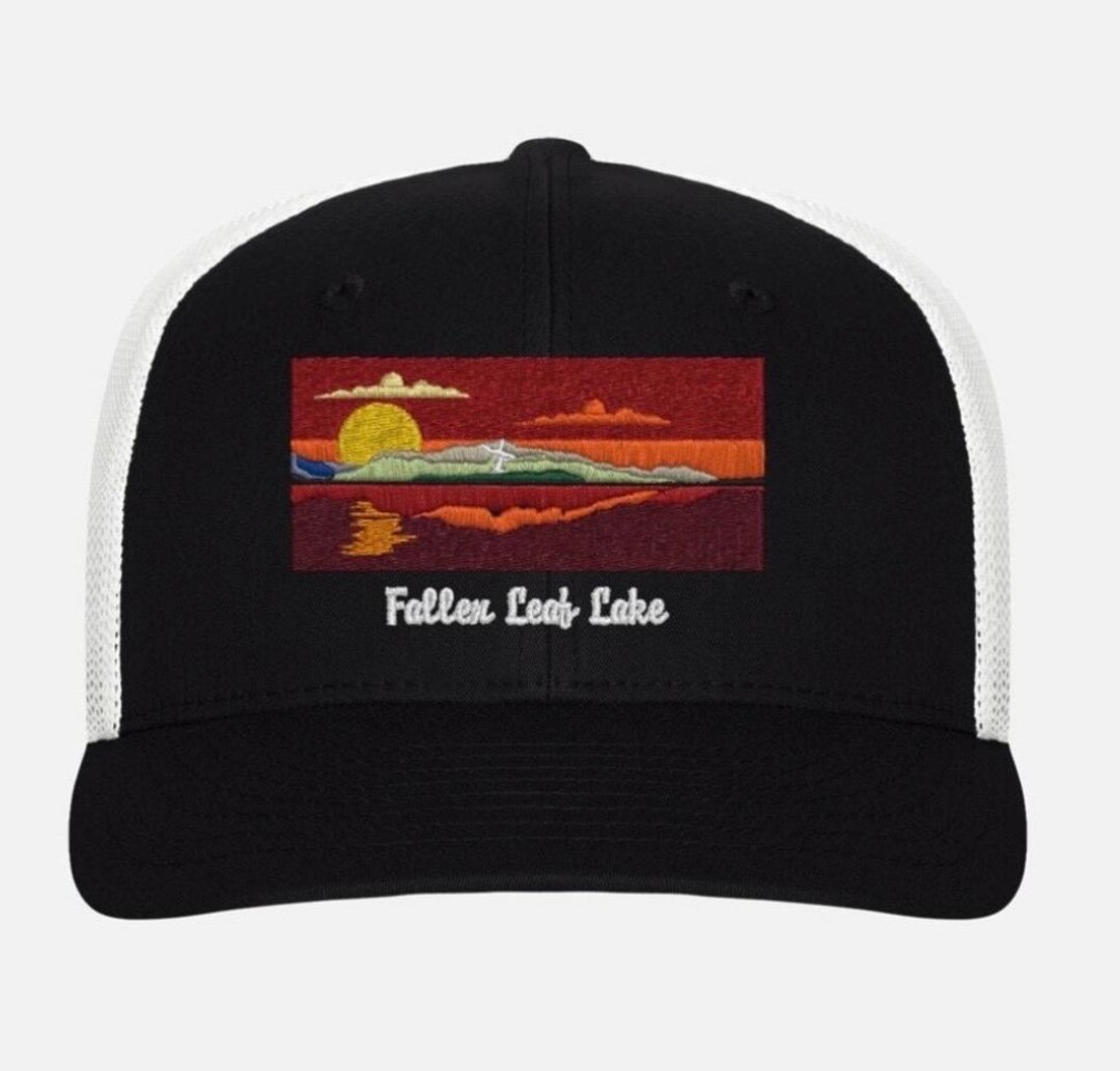 Fallen Leaf Sunset Lake Tahoe Trucker Hat Embroidered - Etsy