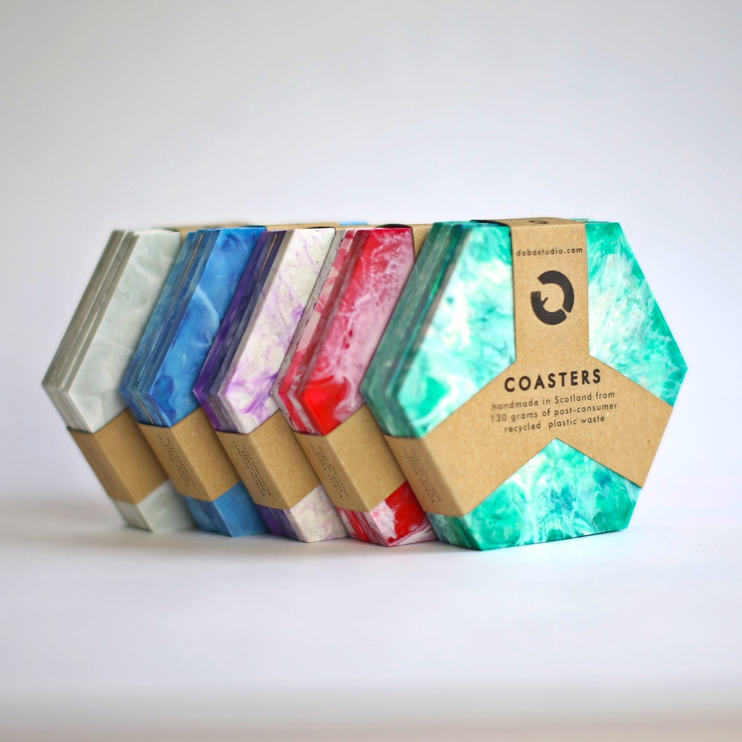 Drink Coasters Set of Four Recycle From Injected Bottle Tops - Etsy