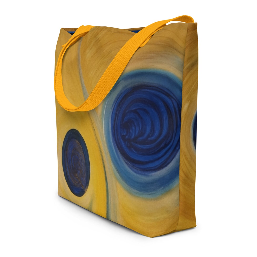 Original Acrylic Art Tote Bag - Círculos Golden Waves - Join Our ...