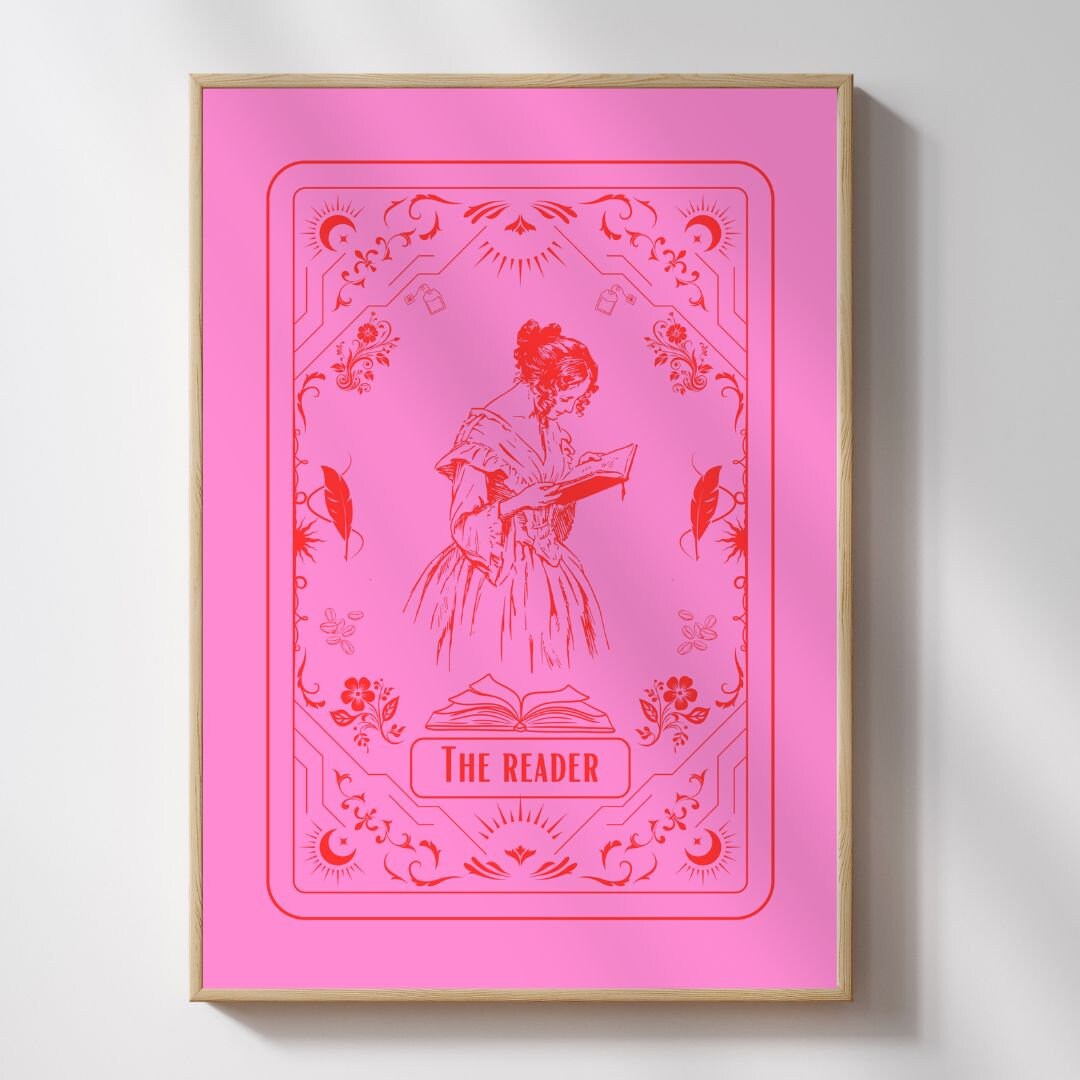 Bookish Print the Reader Book Poster for Home Library Bookish Art for ...