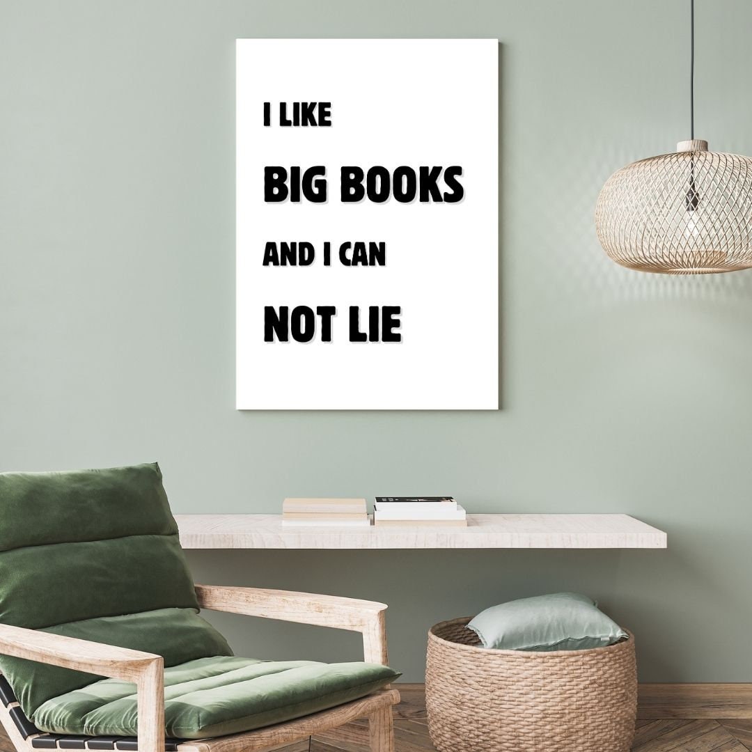 Printable i Like Big Books and I Can Not Lie Home Library Prints ...