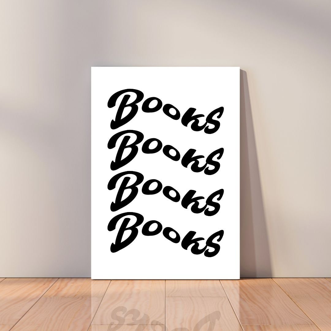 Printable Bookish "books" Print for Home Library, Reading Nook or ...