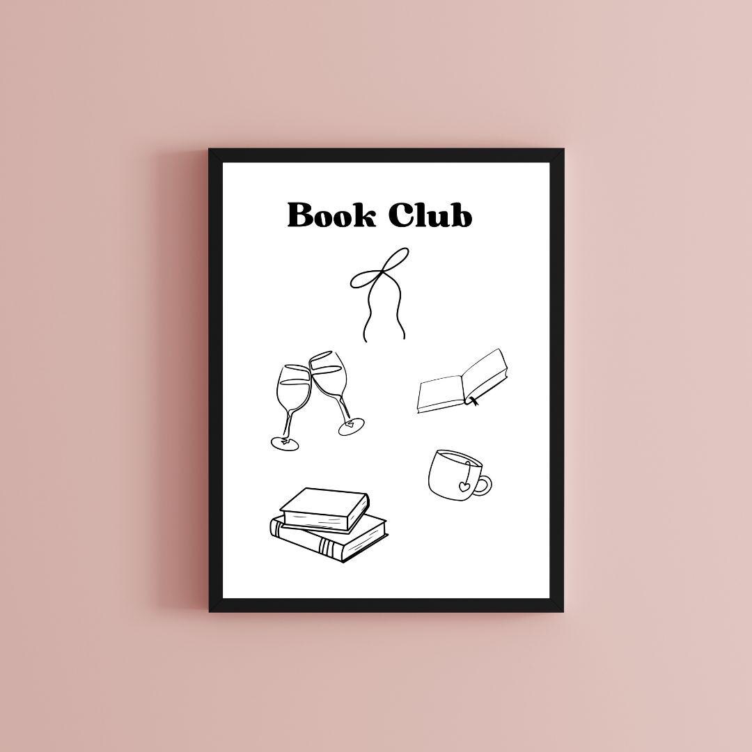 Book Club Bookish Art, Book Art, Book Prints, Bookish Merch, Book Lover ...
