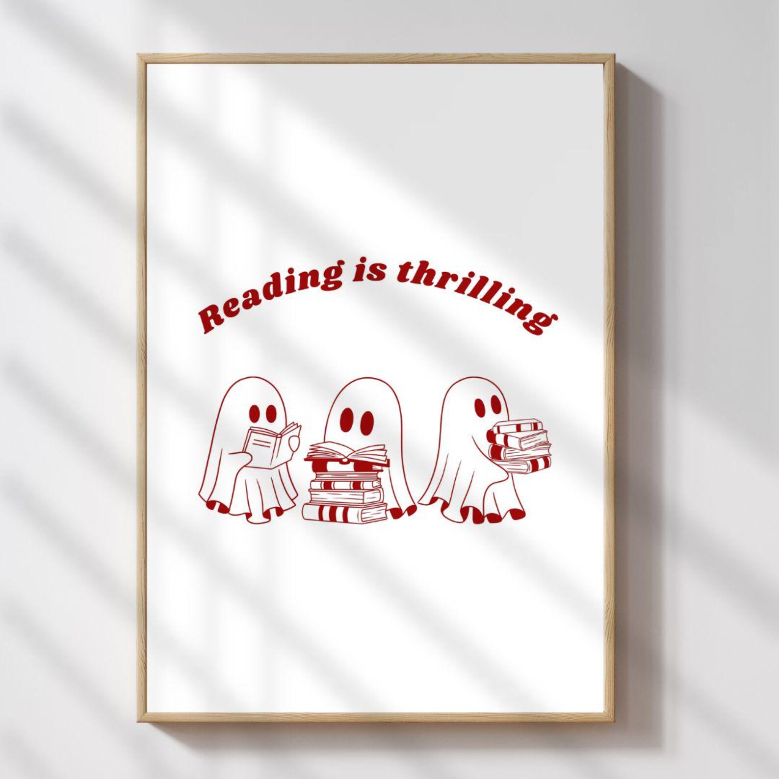 Bookish Cute Ghost reading is Thrilling Art, Book Art, Book Lover ...