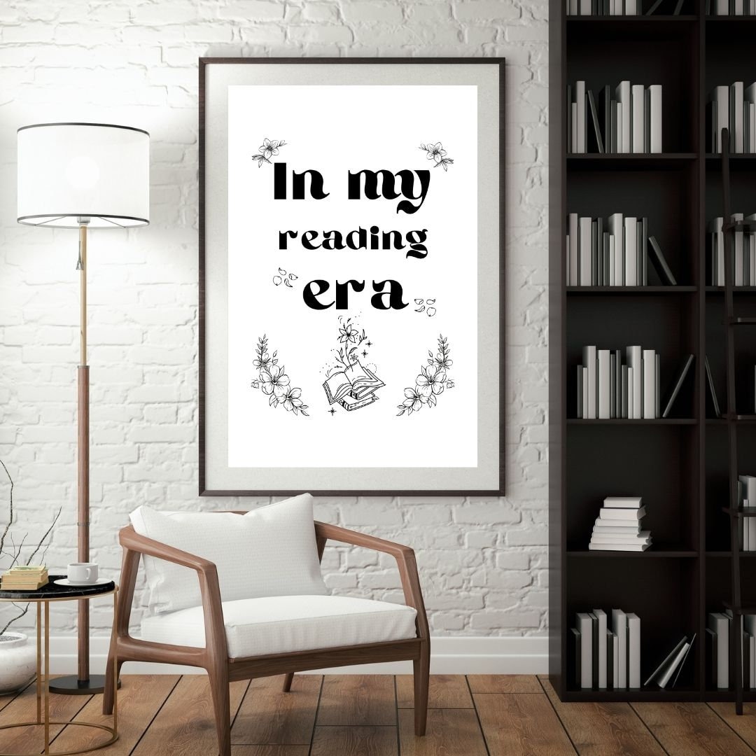 Printable in My Reading Era Bookish Wall Art Reading Corner Wall Art ...