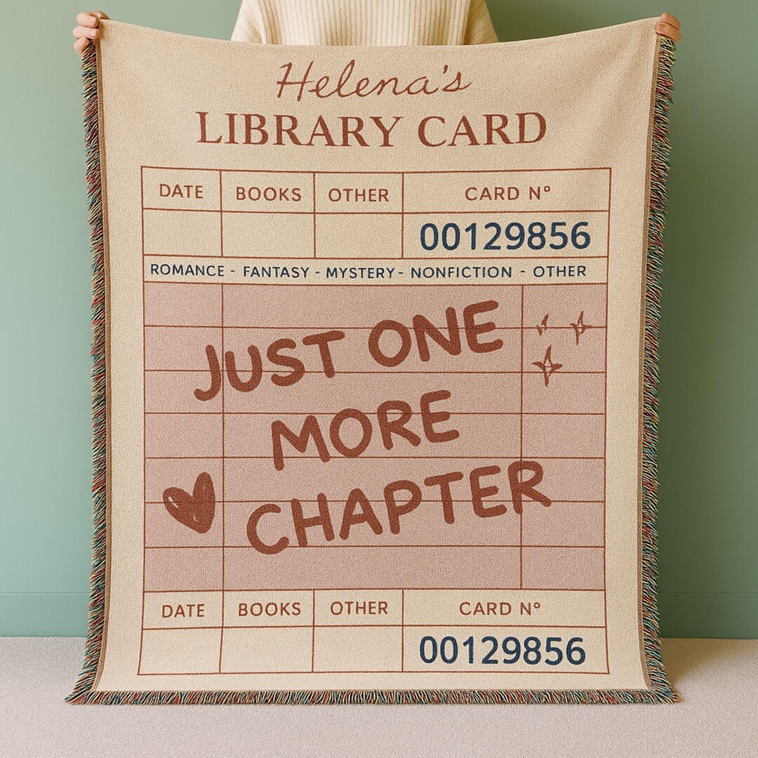 Personalized Reading Blanket for Book Lovers and Librarians ...