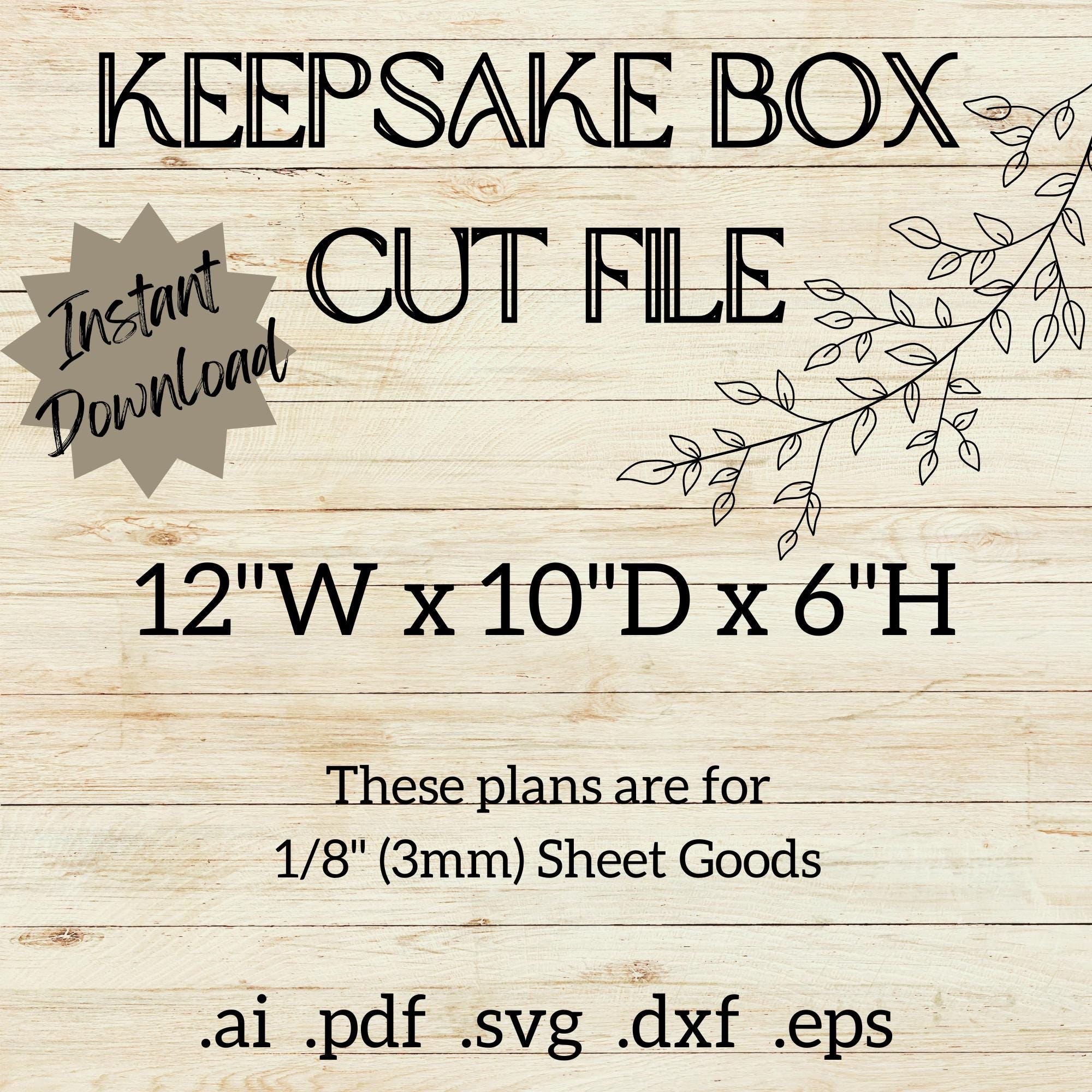 Keepsake Box File: 12x10x6, 1/8" Material (digital Download) - Etsy