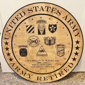 Custom Military Service Plaque: 1/4" Maple- Air Force, Army, Navy ...