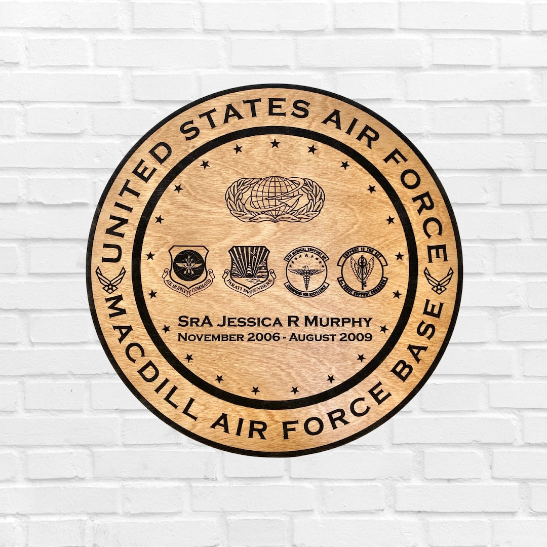 Custom Military Service Plaque: 1/4" Maple- Air Force, Army, Navy ...