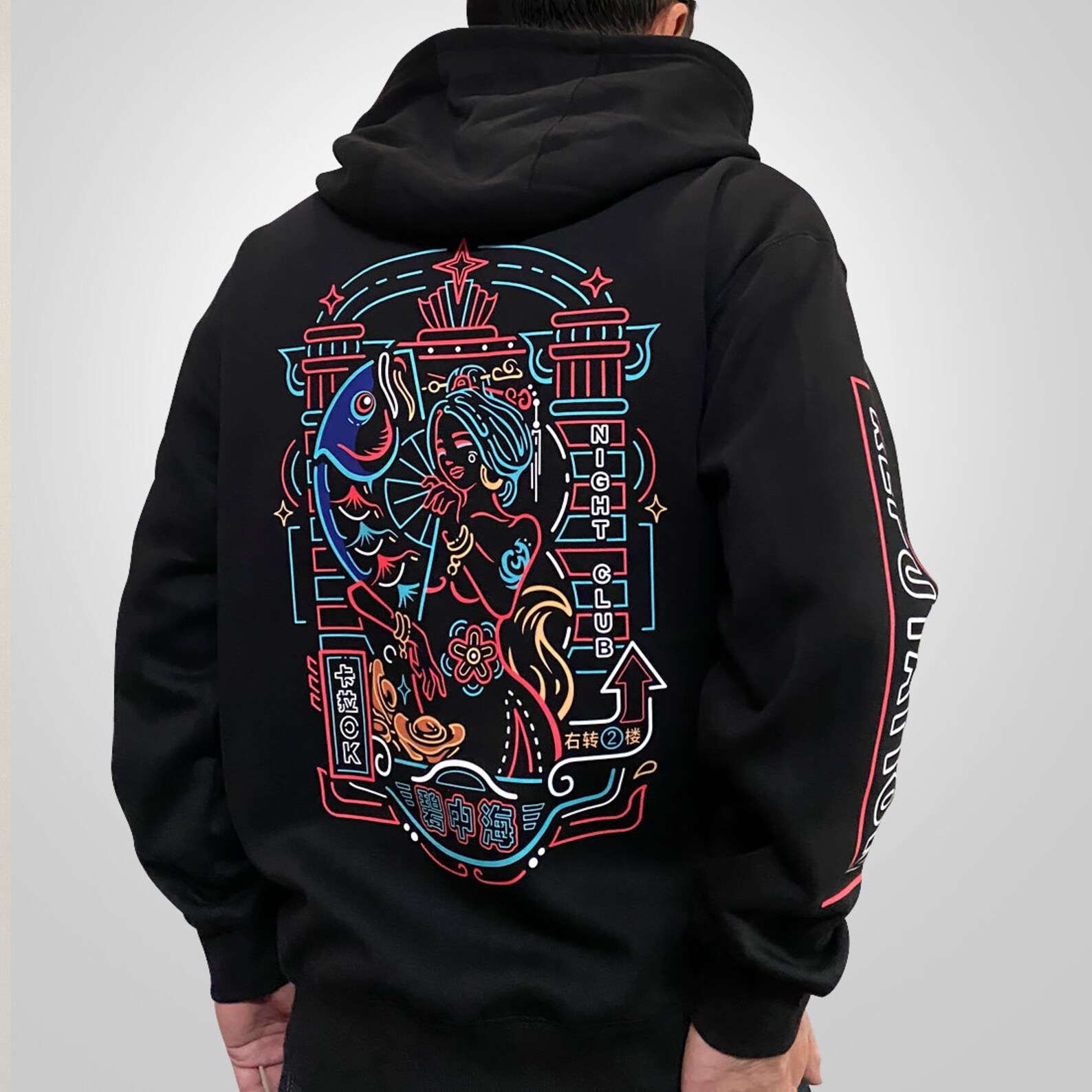 Neon - Hoodie - Etsy