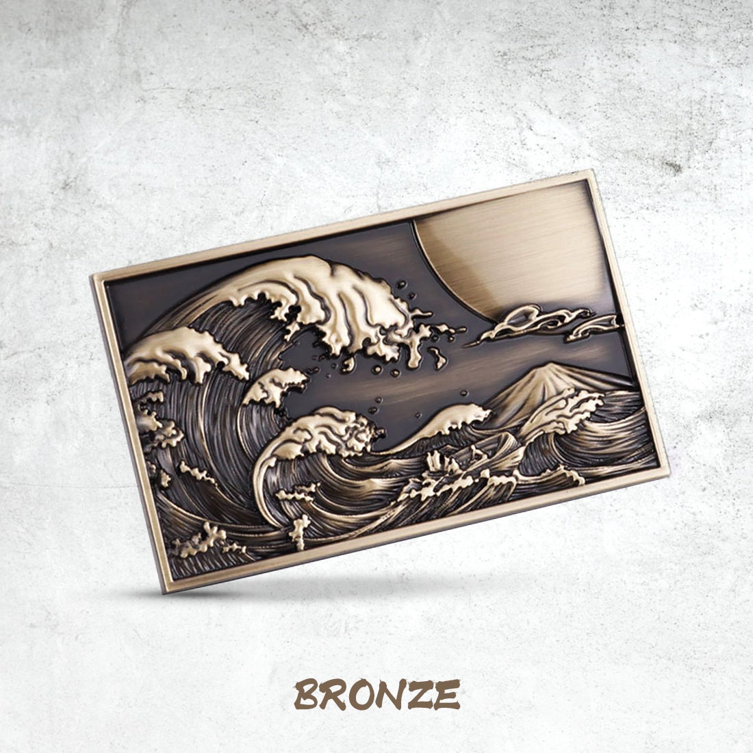 Great Wave 3D Metal Sticker - Etsy