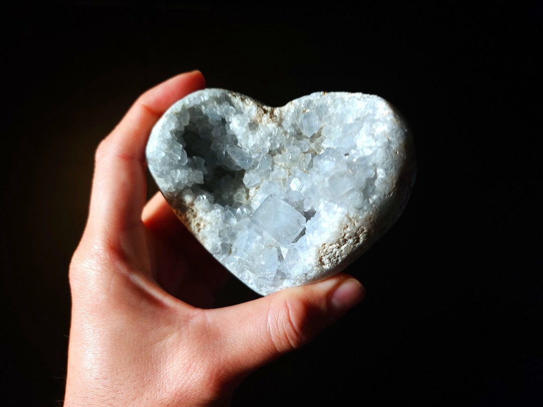 My Favorite Celestite Crystal Cluster A Celestite Heart - Etsy