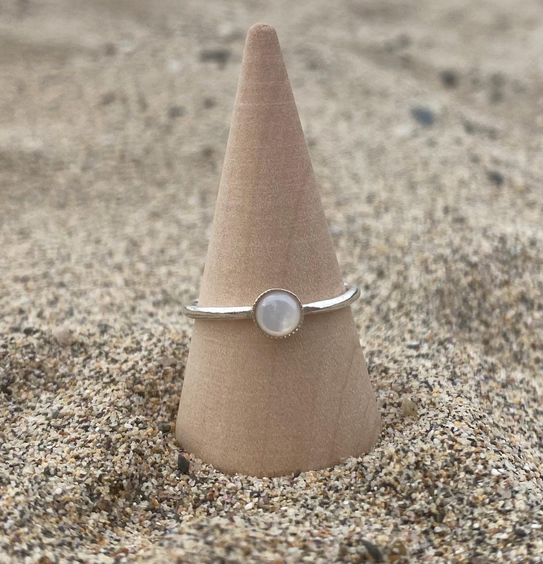 Cornish Mother of Pearl Stacking Ring - Etsy