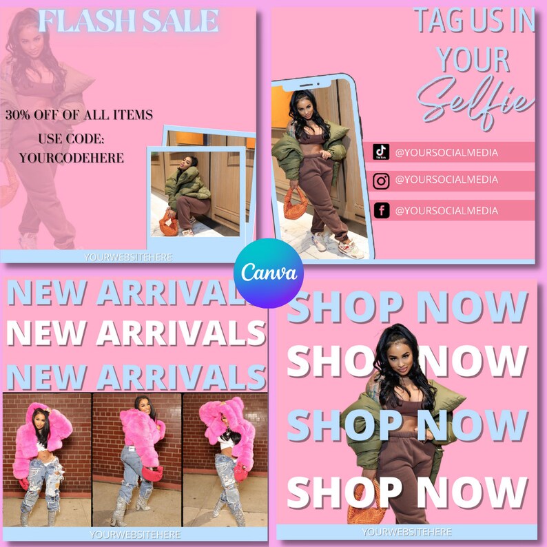 DIY Instagram Flyer, 4 Instagram Flyer, DIY Flyer, Shop Now Flyer, New ...