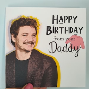 Pedro Pascal Birthday Card Pedro Pascal Daddy Card - Etsy UK