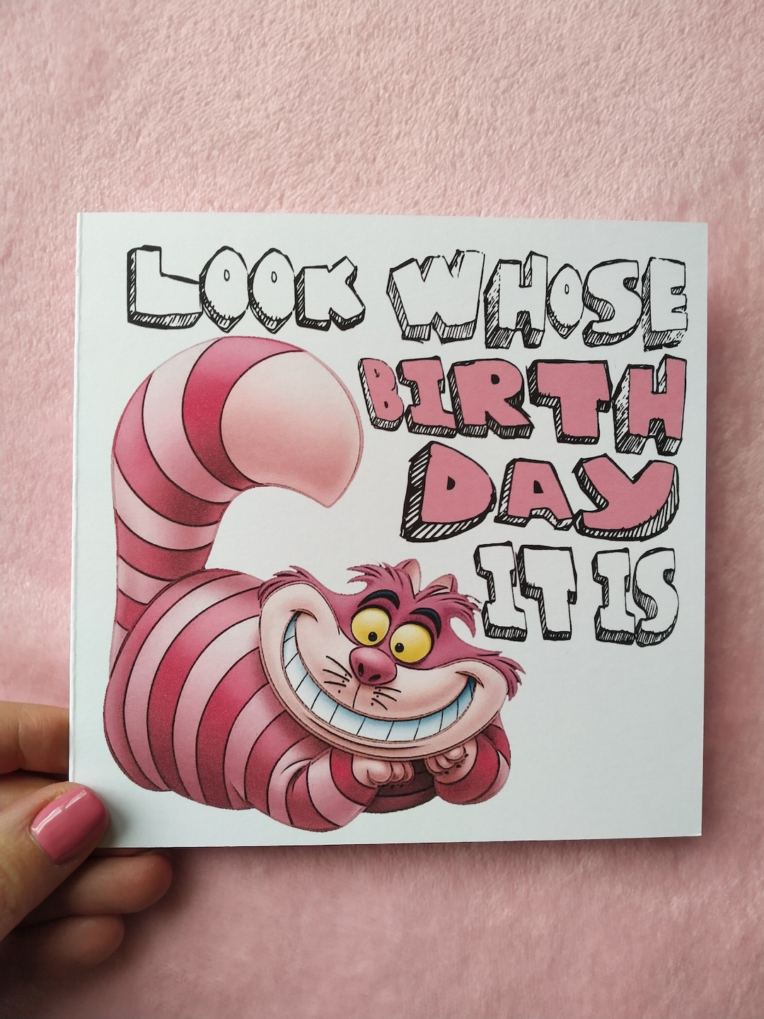 Cheshire Cat Birthday Card for Cat Lovers - Etsy