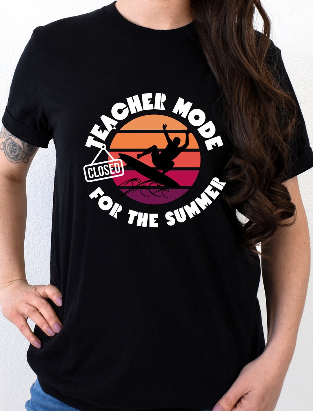 End of School Unisex Teacher Shirt, Teacher Mode Summer Graphic Tee ...