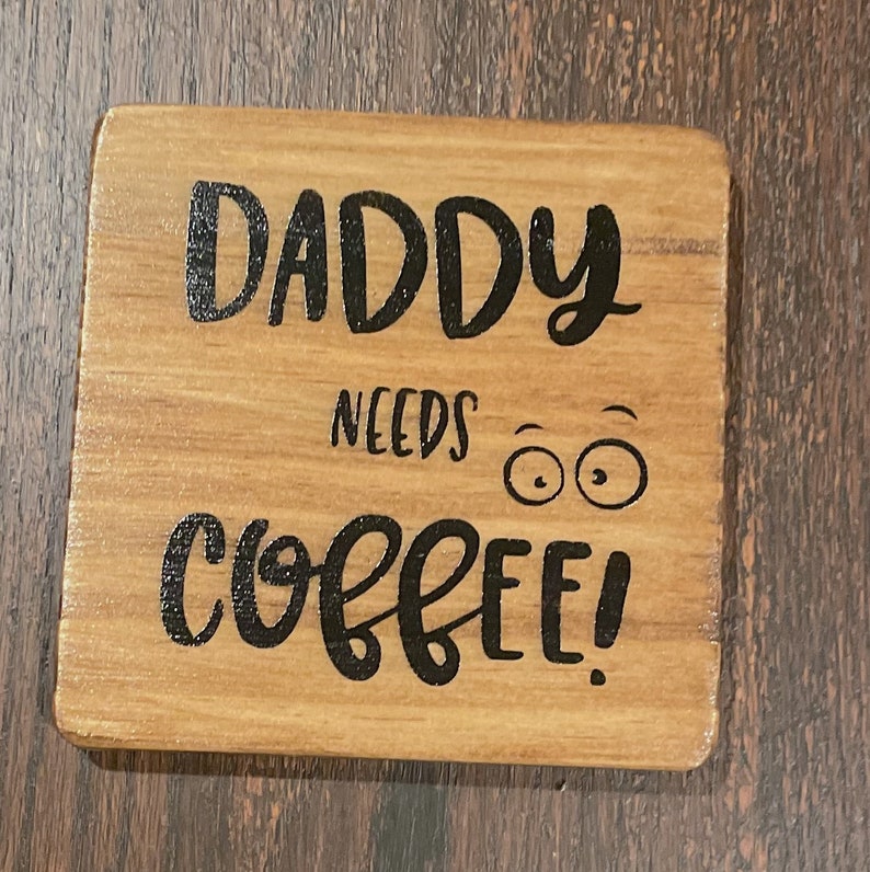 Humorous Coffee-themed Coasters Wood Coffee Themed Coaster - Etsy