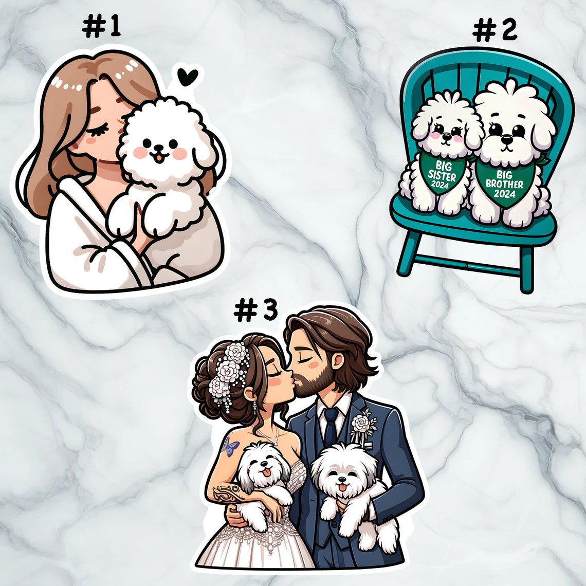 Adorable Maltipoo Dog Stickers Cute Pet Vinyl Decals Perfect for Dog ...