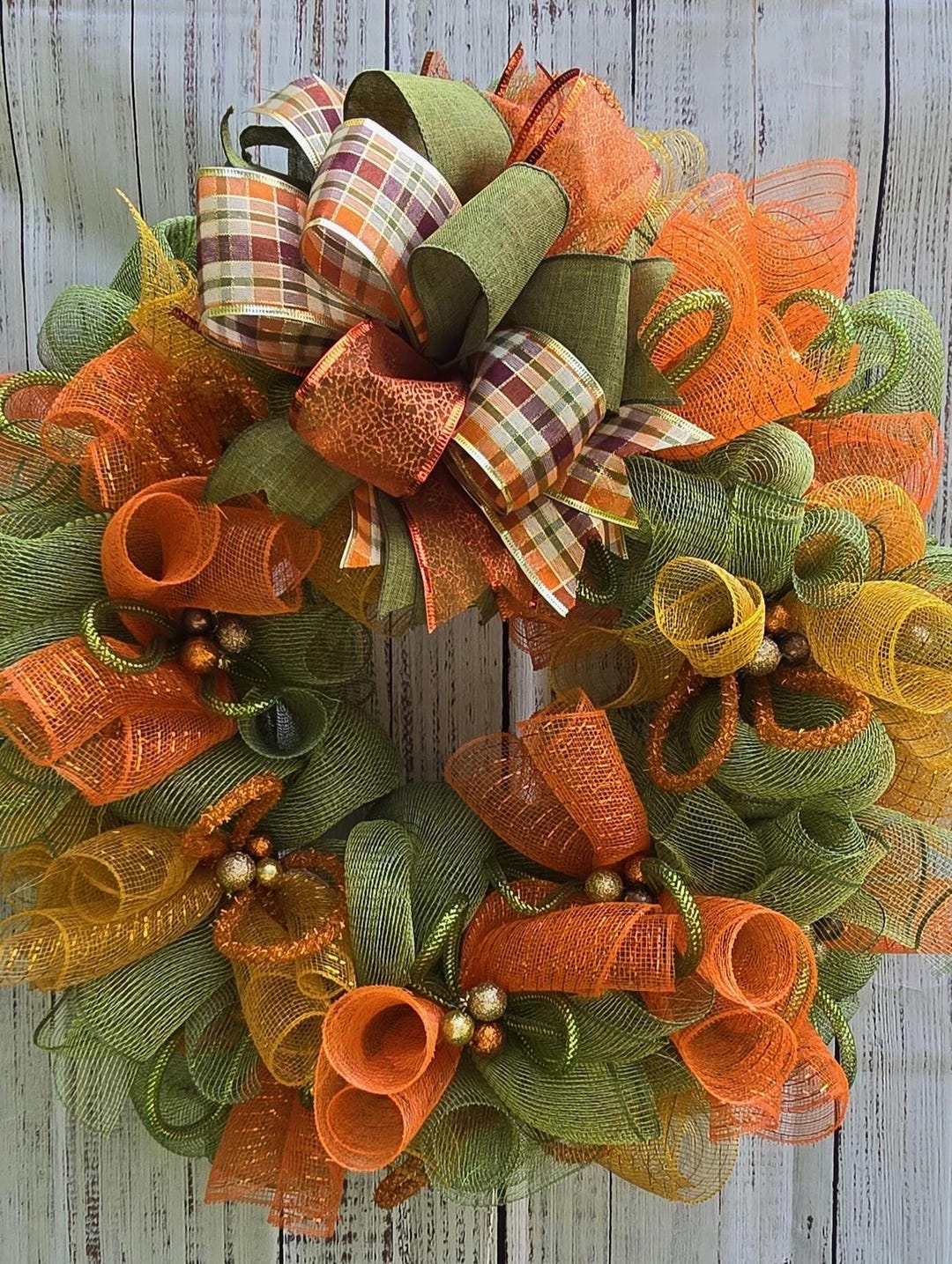 Fall Wreath, Autumn Wreath, Thanksgiving Wreath, Deco Mesh Wreath ...