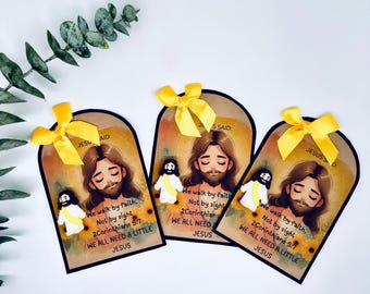 Little Jesus Pocket Cards for Church Party Favors, Bible Study ...