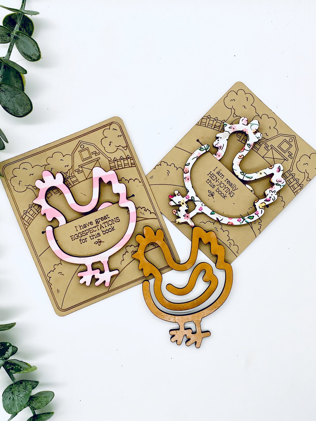 3 Pack Wooden Chicken Bookmark, Teacher Gift, Laser Cut - Etsy