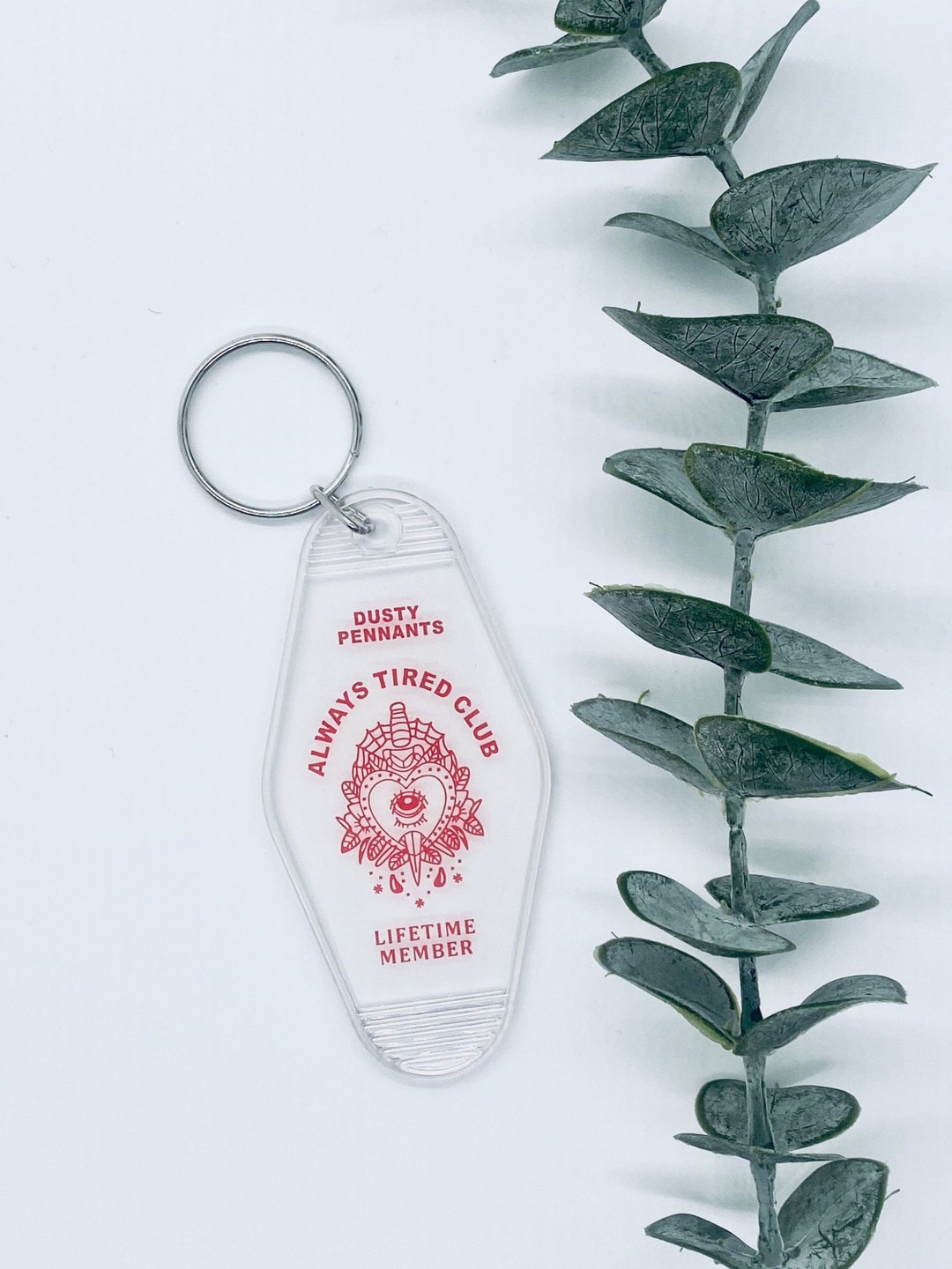 Vintage Style Motel Keychain, Always Tired Club - Etsy