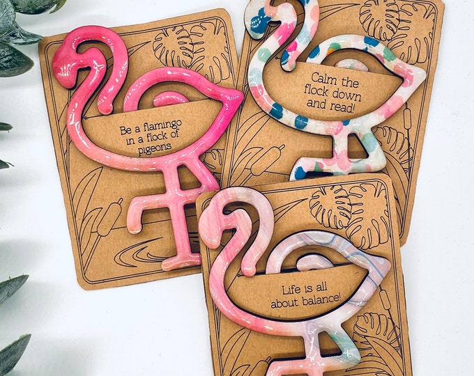 Resin Flamingo Bookmark Set, Adorable Page Markers, Trio - Etsy