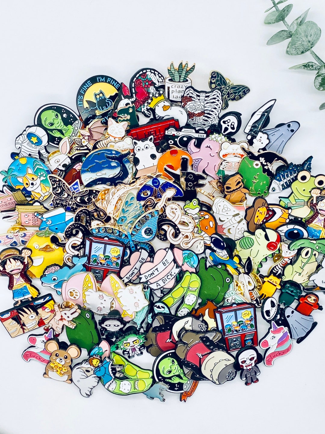 Surprise Pin Pack, 15 Random Anime and Fun Pins, Mystery Pin Box ...