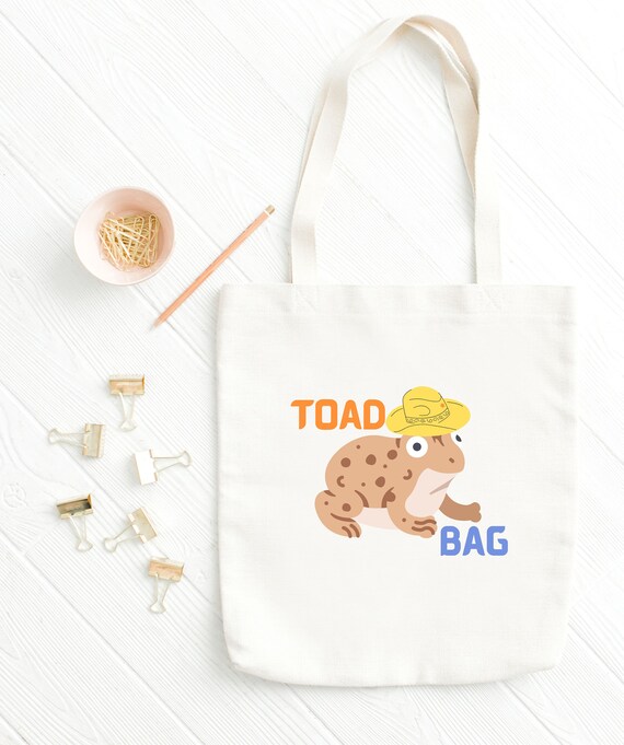 Cute Toad Tote Bag 'TOAD Bag Toad Bag Cotton Tote - Etsy