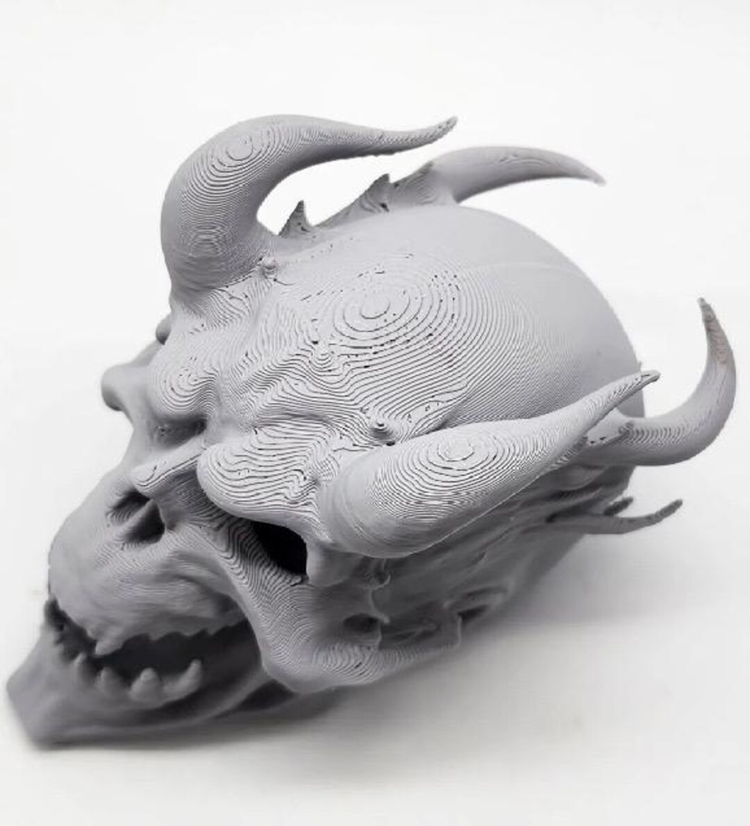 Screaming Demon Skull of Fire Hand Painted Air Brushed - Etsy