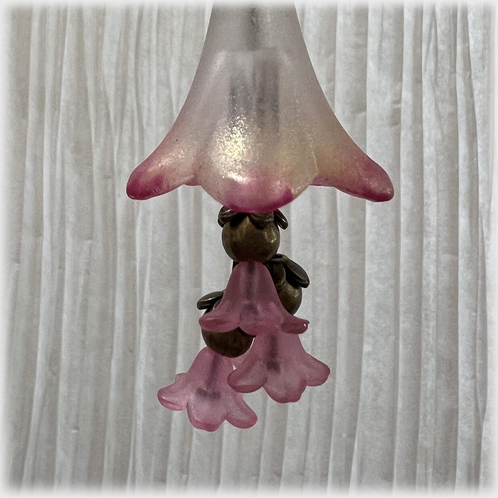 Pink Flower Bell Purse or Planner Charm, Scissor Fob - Etsy