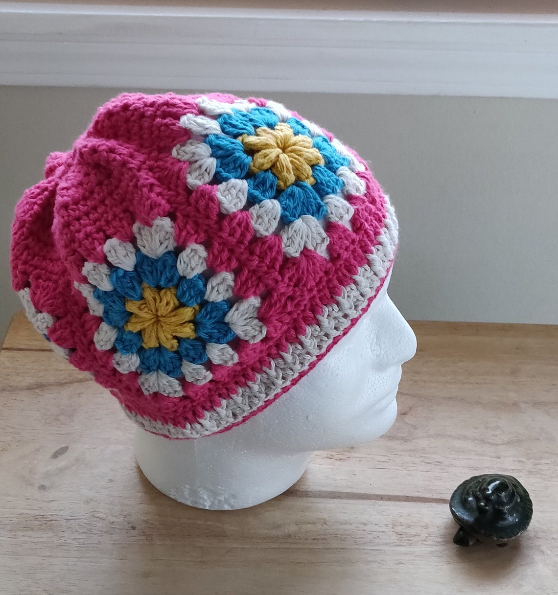 Handmade Crochet Granny Square Pattern Women's Beanie - Etsy
