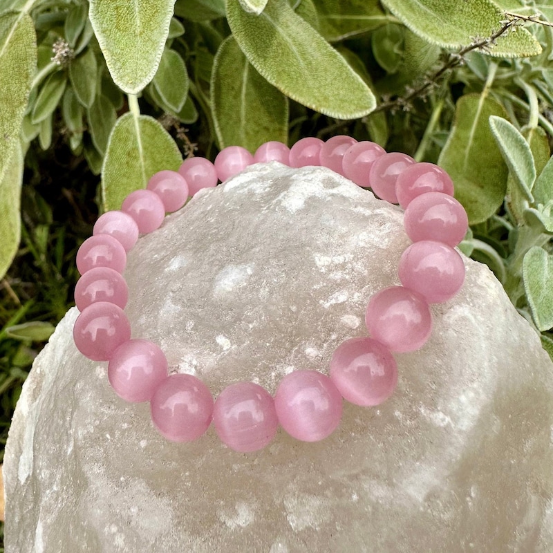 Pink Quartz Bracelet - Etsy