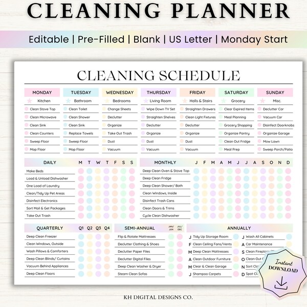ADHD Daily Planner Printable, Hourly Planner, Organized Planner, ADHD ...