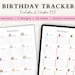 Editable Birthday Tracker Template | Birthday Planner Printable ...